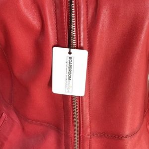 Tess | Jackets & Coats | Tess Red Sheepskin Leather Jacket Reversible ...